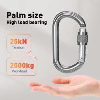 China 25KN Snap Hook Locking Aluminum Carabiner Clip Heavy Industry Must-Have Accessory for sale