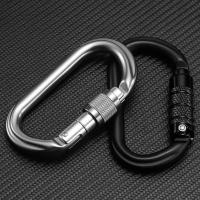 China 25KN Snap Hook Locking Aluminum Carabiner Clip Heavy Industry Must-Have Accessory for sale