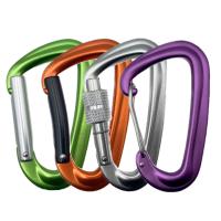 China OEM Finish Manufactory Aluminum Climbing Carabiner with Screw Lock Customized for sale