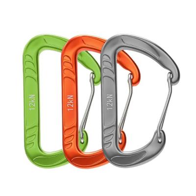 China Customized LOGO 12KN Aluminum Carabiner Clips for Heavy Industry Applications for sale