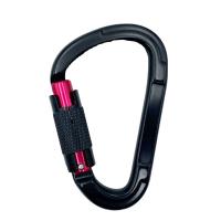 China Customized Aluminum D-shape Screw Snap Hook Carabiner for Climbing High Strength 25kn for sale
