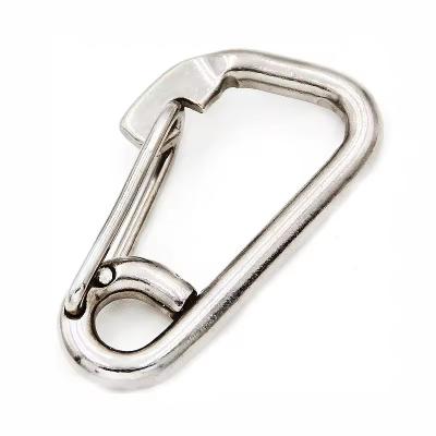 China Stainless Steel 304 Marine Grade Safety Clip Ship Boat Hook 8 mm Spring Snap Hook for sale