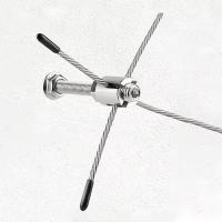 China Gree Wall Post Clamp Hardware 304 3mm Wire Trellis Stainless Steel Wood Screw Wire Rope Clip for sale