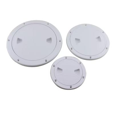 China 8'' Boat White Round Non Slip Inspection Hatch With Detachable Cover for sale