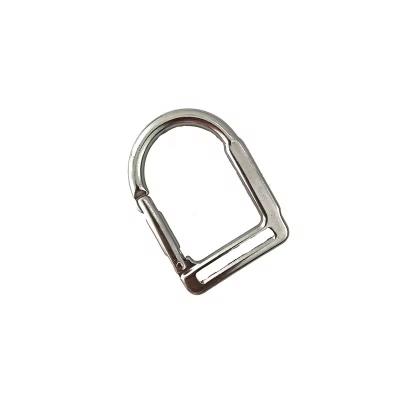China Bright White Locking Carabiner Climbing Stainless Steel Snap Hook for sale