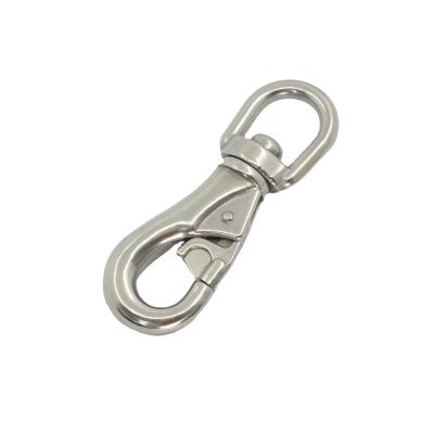 China Stainless Steel Bull Eye Swivel Single Snap Hook Marine Grade for sale
