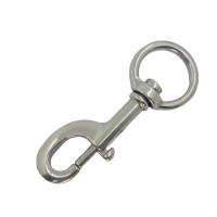 China Factory Supply Stainless Steel Round Eye Swivel Snap Hook for Lanyard for sale