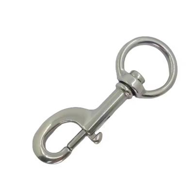 China Factory Supply Stainless Steel Round Eye Swivel Snap Hook for Lanyard for sale