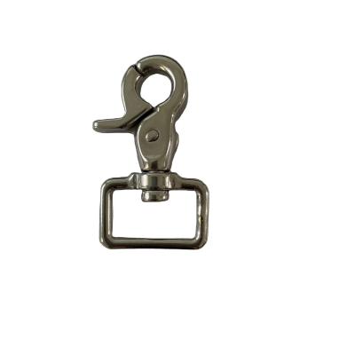China Stainless Steel Square Ring Swivel Snap Hook Carabiner for Purse for sale