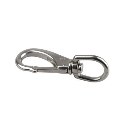 China Black and Silver High Polished Finish Stainless Spring Swivel Bolt Snap Hook 53mm-100mm for sale