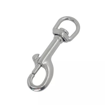 China Stainless Steel 304 316 Dog Buckle Swivel Brass Snap Dog Hook with Polished Finish for sale