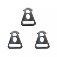 China Polished Iron Chrome Plated Triangular Buckle for Non Slip Outdoor Tent Pole Pull Rope for sale