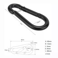 China Precision Casting Technology Stainless Steel Snap Hook with Black Zinc Plated Spring Hook for sale