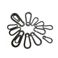 China Precision Casting Technology Stainless Steel Snap Hook with Black Zinc Plated Spring Hook for sale