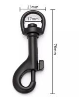 China Metric Measurement System Stainless Steel 316 Precision Casting Black Swivel Eye Bolt Snap Hook for sale