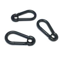 China Versatile Black Coated Stainless Steel Spring Snap Hook Carabiner for Any Environment for sale