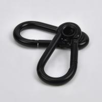 China Versatile Black Coated Stainless Steel Spring Snap Hook Carabiner for Any Environment for sale