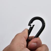 China Versatile Black Coated Stainless Steel Spring Snap Hook Carabiner for Any Environment for sale