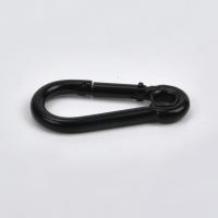 China Versatile Black Coated Stainless Steel Spring Snap Hook Carabiner for Any Environment for sale