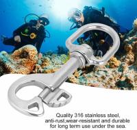 China OEM Polished Finish 316 Stainless Steel Butterfly Single Swivel Eye Bolt Diving Snap Hook for sale
