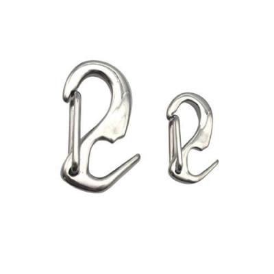 China Heavy Industry Stainless Steel Spring Open End Sail Snap Hook with Polished Finish for sale
