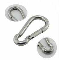 China Heavy Industry 8mm Stainless 304/316 Outdoor Chain Safety Spring Clip Carabiner Snap Hook for sale