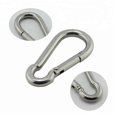 China Heavy Industry 8mm Stainless 304/316 Outdoor Chain Safety Spring Clip Carabiner Snap Hook for sale