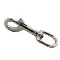 China Polished Stainless Steel Boat Chain Swivel Eye Spring Snap Hook 73mm for Heavy Industry for sale