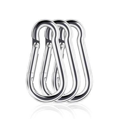 China Polished Finish Stainless Steel 304 Rigging Carabiner Snap Hooks DIN5299c Spring Hook for sale