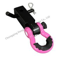 China Heavy Duty Forged Off Road Bow Shackle 3/4 Inch Pink Yellow Black Custom Galvanized Metric 0.5T-85T for sale