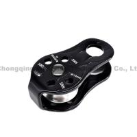 China Custom Fixed Pulley Hook Rescue 7075 Aluminum Climbing Gear Single Pulley with Hardware for sale