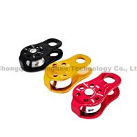 China Custom Fixed Pulley Hook Rescue 7075 Aluminum Climbing Gear Single Pulley with Hardware for sale