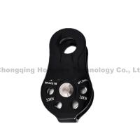 China Custom Fixed Pulley Hook Rescue 7075 Aluminum Climbing Gear Single Pulley with Hardware for sale