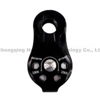 China Custom Fixed Pulley Hook Rescue 7075 Aluminum Climbing Gear Single Pulley with Hardware for sale