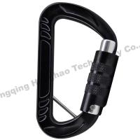 China Galvanized Finish 12KN D Shape Aluminium Alloy Carabiner for Durable Outdoor Climbing for sale