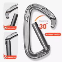 China OEM Heavy Duty 23KN Snap Hook D Shape 7075 Aluminum Carabiner Clip for Climbing for sale