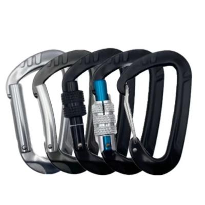 China Aluminum Climbing Screw Locking Carabiner 12kN Gym Carabiner Clip for Heavy Industry for sale
