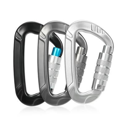China 12kN Aluminum Snap Hook for Hammock Locking Carabiner Climbing Clips in Heavy Industry for sale