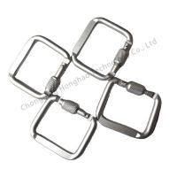China Outdoor Gear Essential Square Locking Carabiner Clip with Electrolytic Treatment Finish for sale