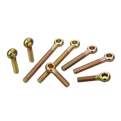 China Galvanized Finish M5 M8 M10 DIN444 Carbon Steel Cold Forging Eye Swivel Lifting Eyebolt Fish Eye Bolt for sale
