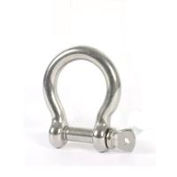 China Precision Casting Technology Black and Silver Polished Stainless Steel 304/316 D Shackle Bow Shackle for Fastening for sale