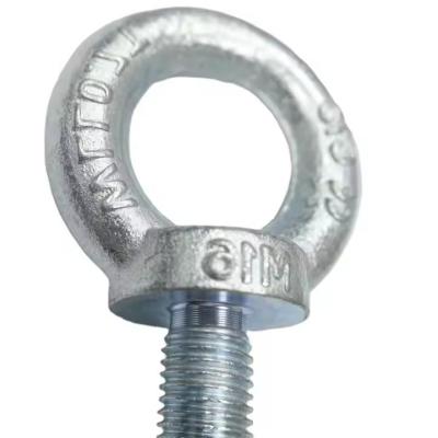 China ZINC Finish DIN 580 Standard M16 Metric Size Eye Bolt Carbon Steel for Heavy Lifting for sale