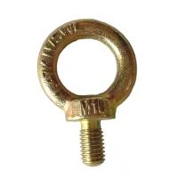 China Rigging Hardware JISB1168 Standard Eye Bolts Yellow Zinc Carbon Steel Lifting Bolt for sale