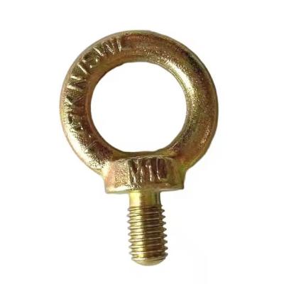 China Rigging Hardware JISB1168 Standard Eye Bolts Yellow Zinc Carbon Steel Lifting Bolt for sale