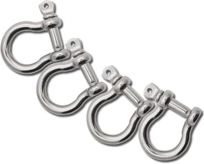 China Polished Finish Stainless Steel Bow Shackle Perfect for Rigging Screw Applications for sale