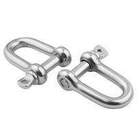 China Polished Stainless Steel 304/316 Screw Pin D Shackles European Type for Rigging Needs for sale