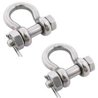 China Stainless Steel 316 European Type Screw Pin Bow Shackle for General Industry Market for sale