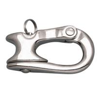 China Imperial Measurement System Stainless Steel Sheet Snap Shackle with Thimble and Locking Pin Deck for sale