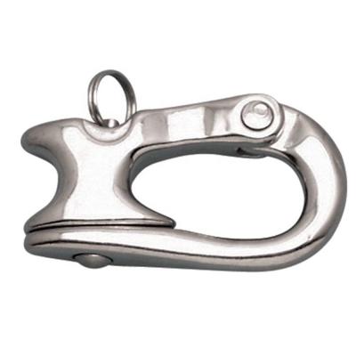 China Imperial Measurement System Stainless Steel Sheet Snap Shackle with Thimble and Locking Pin Deck for sale