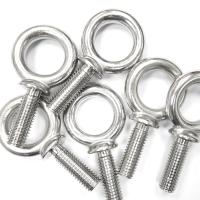 China G279 Shoulder Type Forged Stainless Steel AISI 304 AISI 316 Eye Bolt Plain Finish for sale